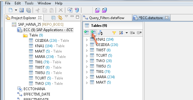 SAP TECH: Implementing Query Transform Using Filters