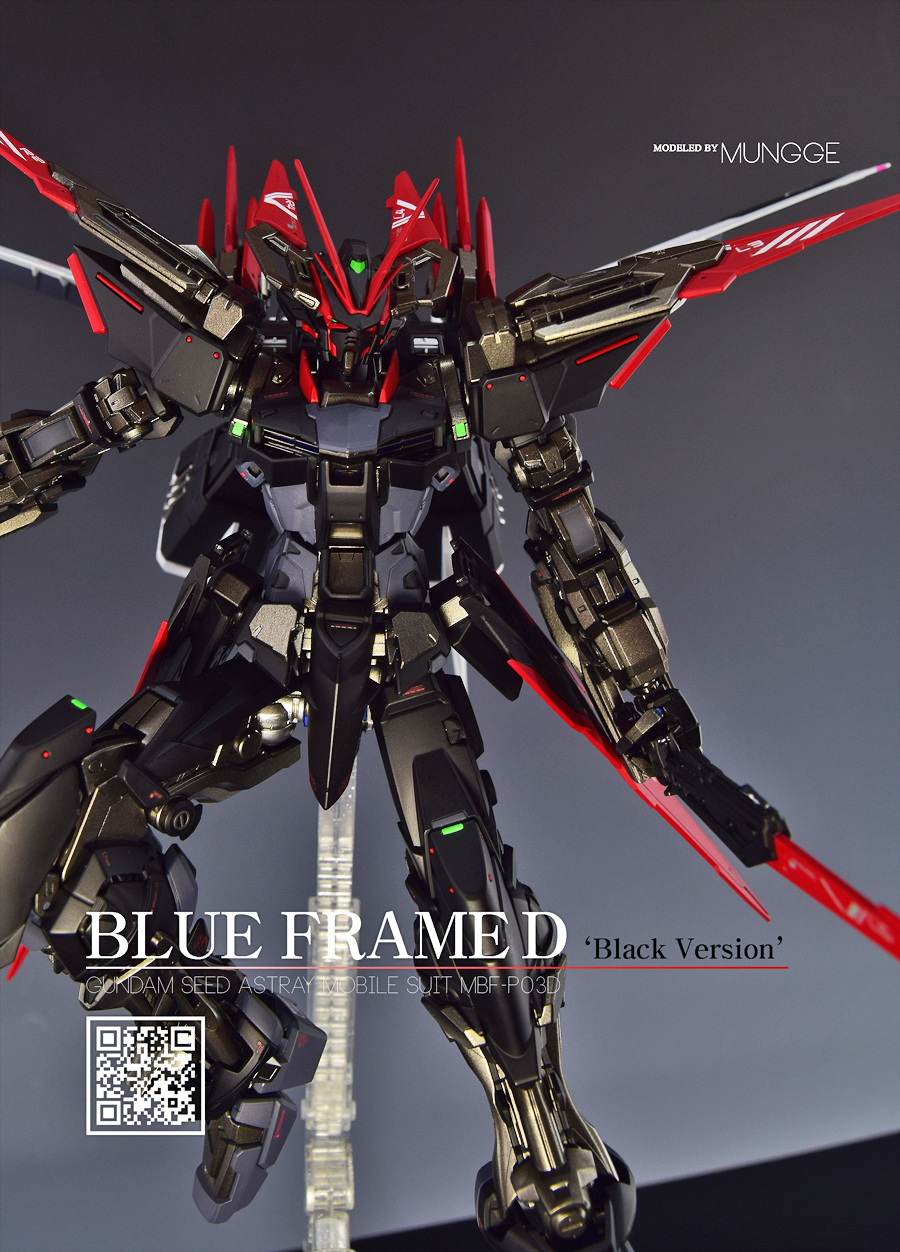 GUNDAM GUY: MG 1/100 Astray Blue Frame D [Black Ver.] - Customized Build