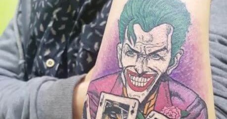 Joker Damaged Tattoo Transparent - Wiki Tattoo
