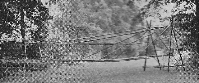 Ropes and Poles: Suspension Bridge from Feb 1937 Scouter magazine