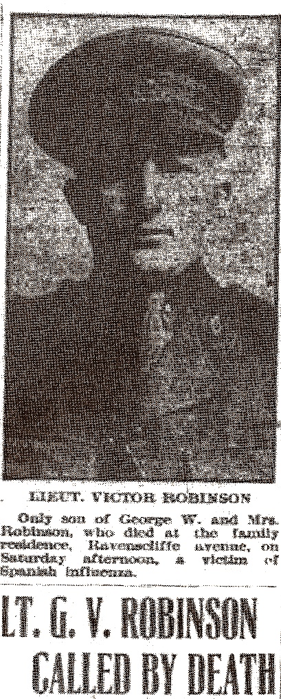 1910s Hamilton: 1918-10-21 Victor Robinson.