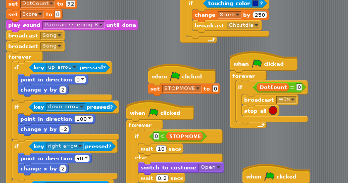 Ian Computes: Pac-man scratch screenshots