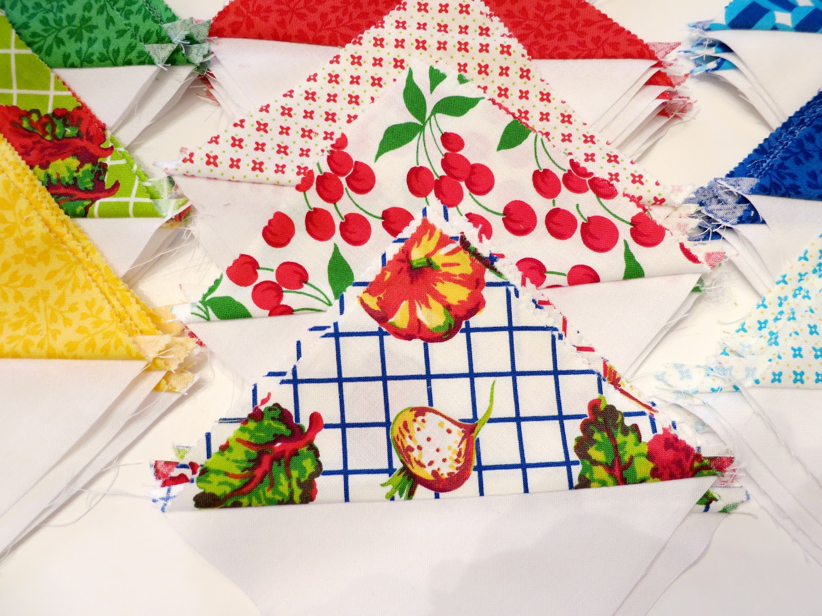 Eat Your Fruits and Veggies Half-Square Triangle Tutorial and Giveaway ...