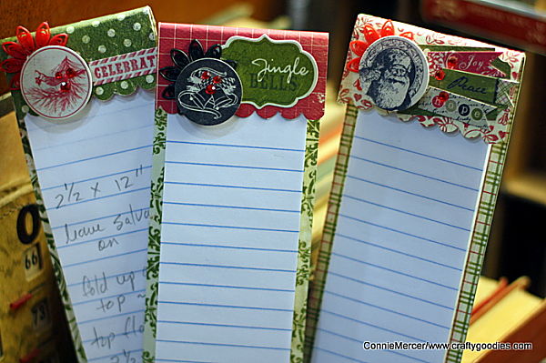crafty goodies: Christmas note pads~