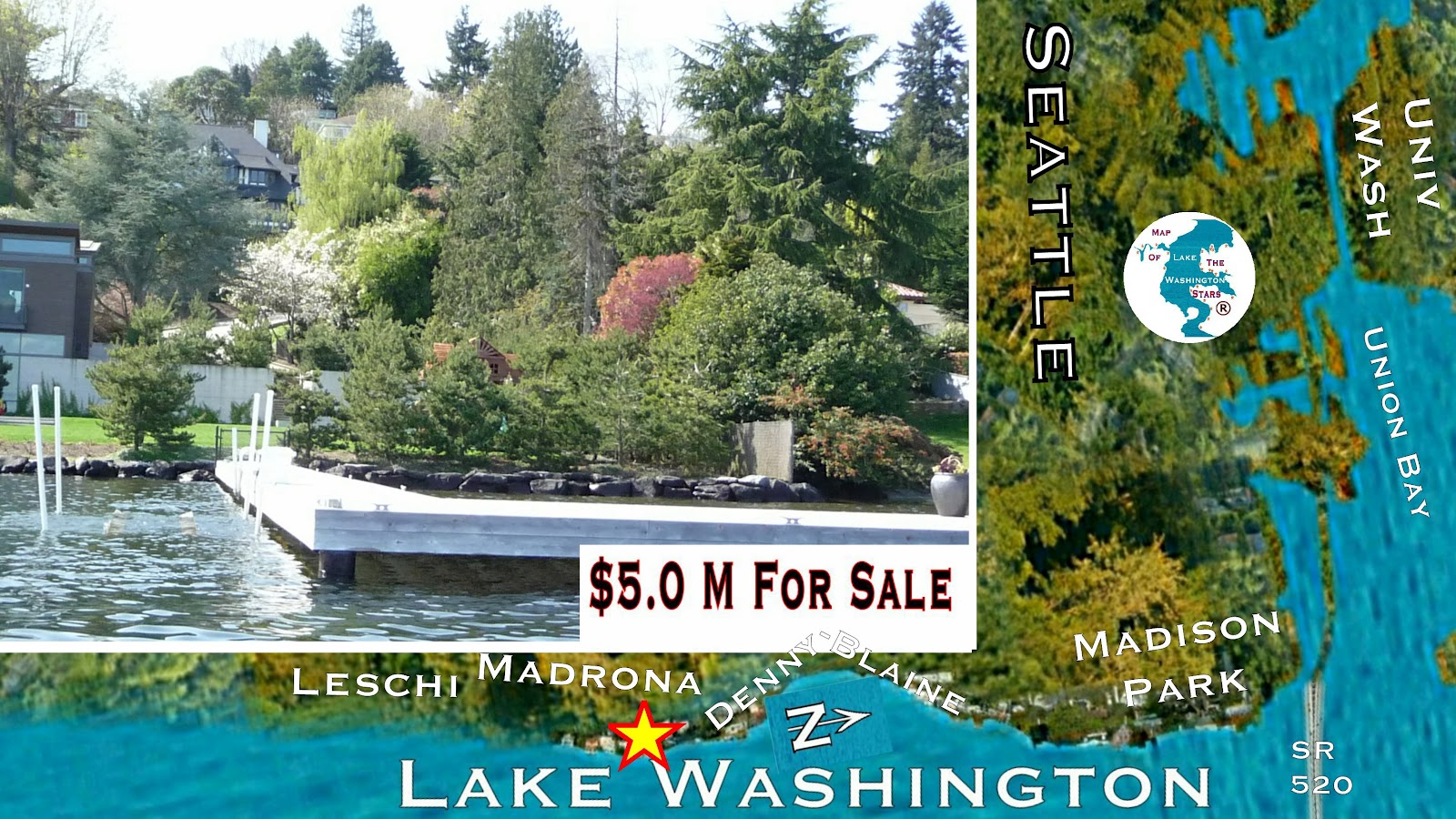Lake Washington Cruising: Seattle Madrona Waterfront Mansions