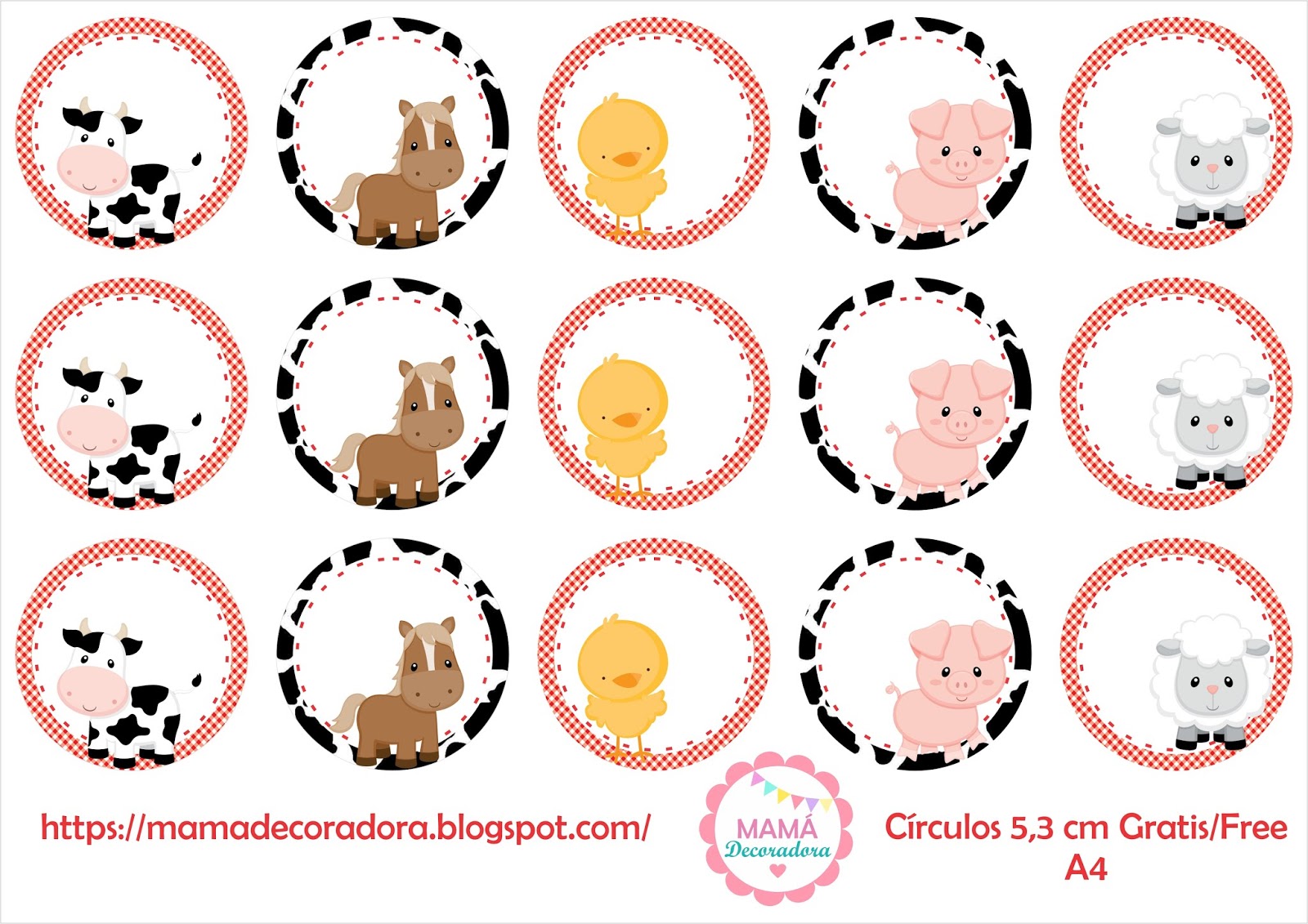 Mamá Decoradora: Kit Imprimible La Granja Gratis