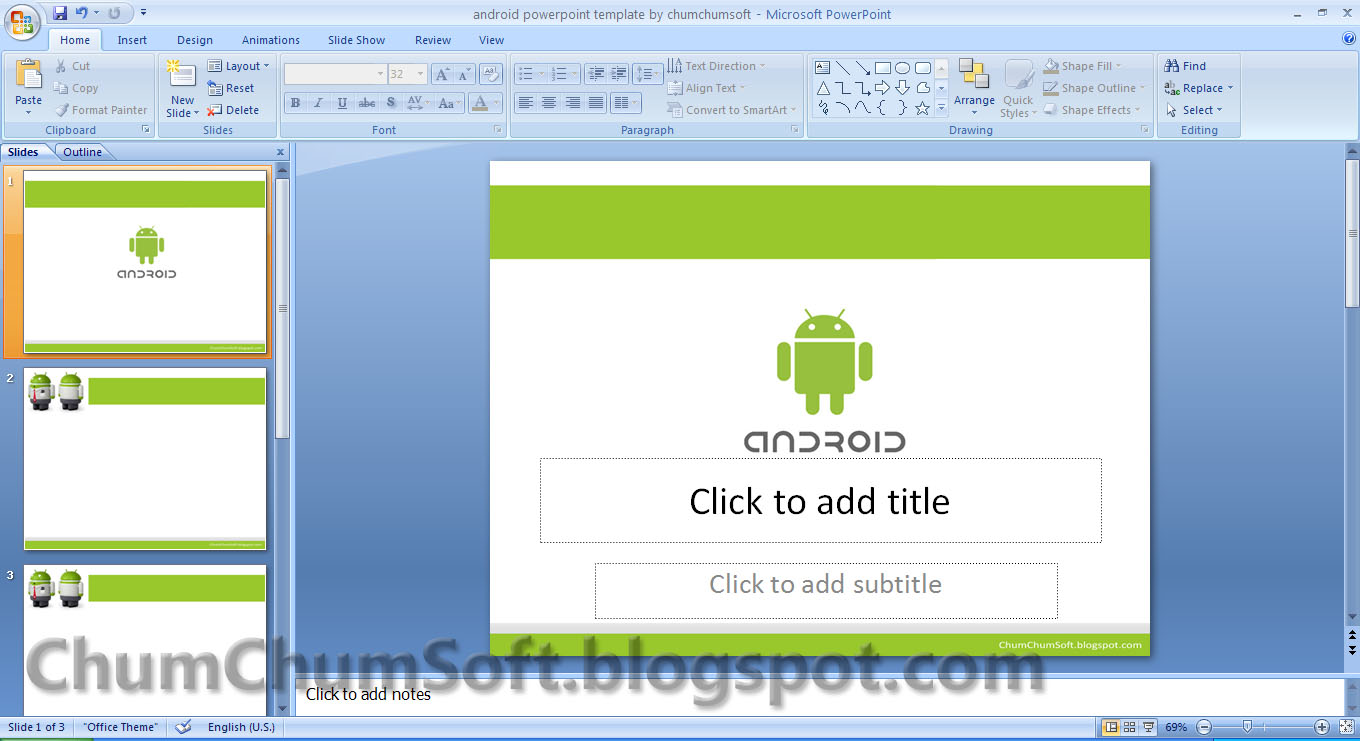 Android Power Point Template - ChumChumSoft