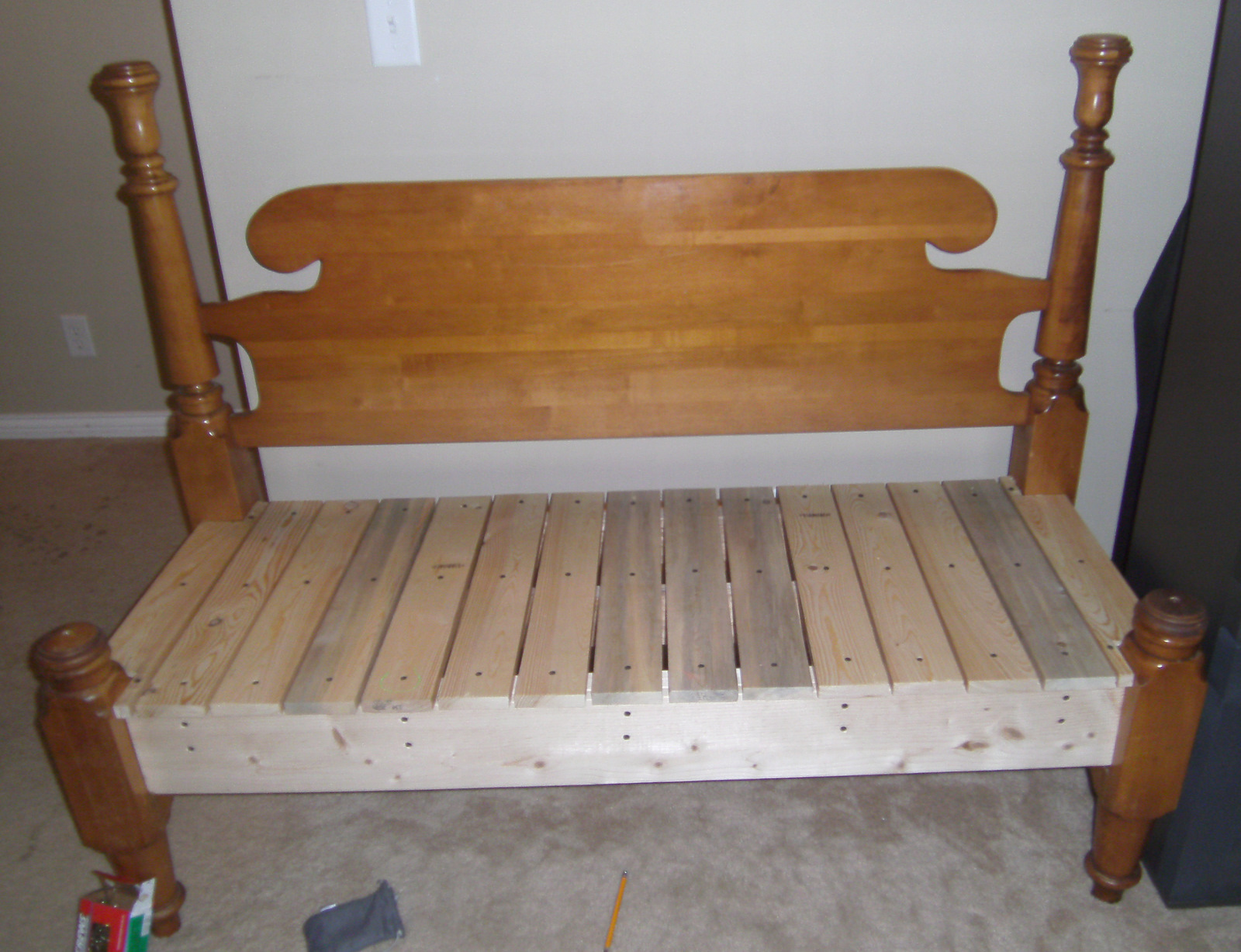 How To Make A Bench From A Head And Footboard at Bernice Navarro blog