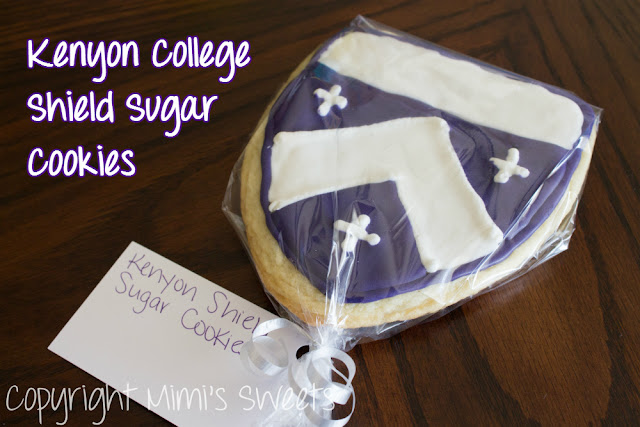 Iced Sugar Cookies (Kenyon College Shield Sugar Cookies) - Mimi's Sweets