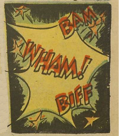 Bam Wham! Biff comic book sound effects
