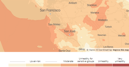 Maps Mania: California Air Pollution & Smoke Maps