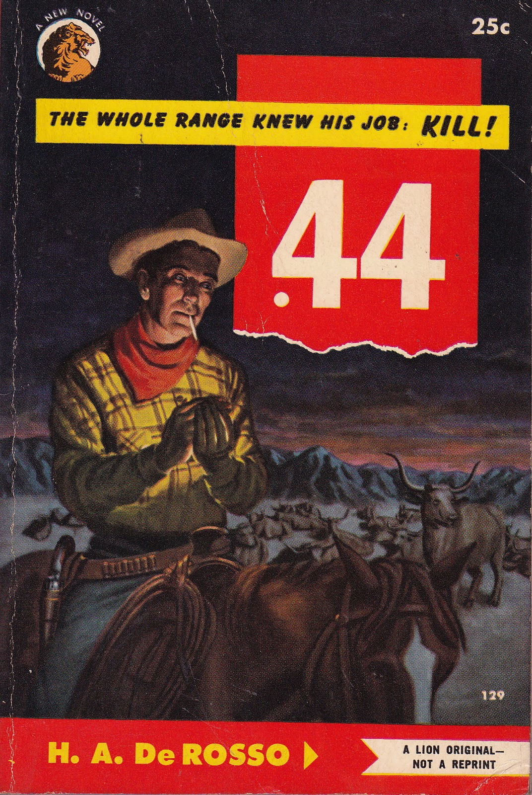 Mr. Hardboiled: .44 by H.A. DeRosso (Lion 129) (1953)