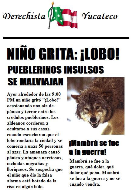 Niño grita: "¡Lobo!" - Ego Sum Qui Sum