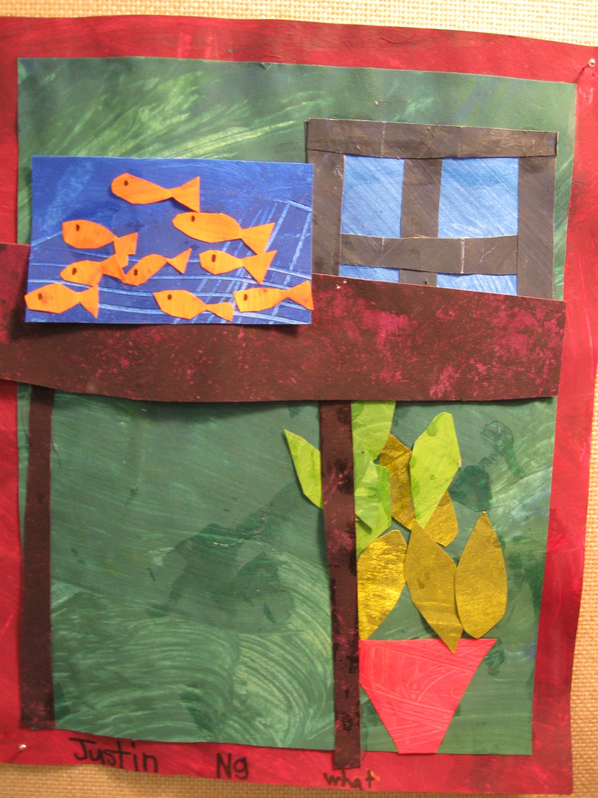 The Cavenaugh Gallery: Fish Bowl Collages Inspired by: Henri Matisse ...