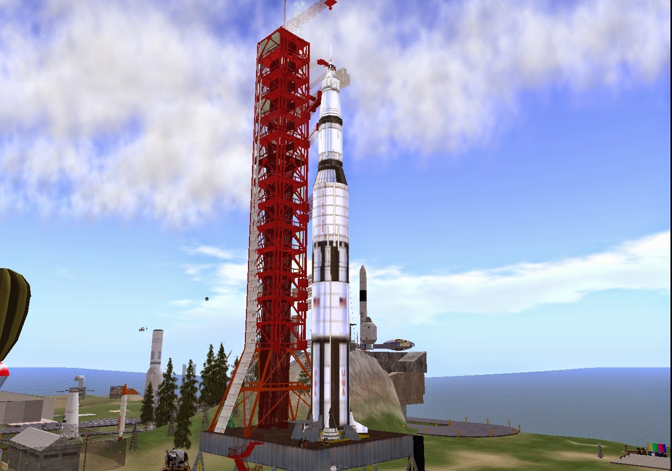 SL Newser - Design: Space Frontier Saturn V Moon Rocket Ride (2009)