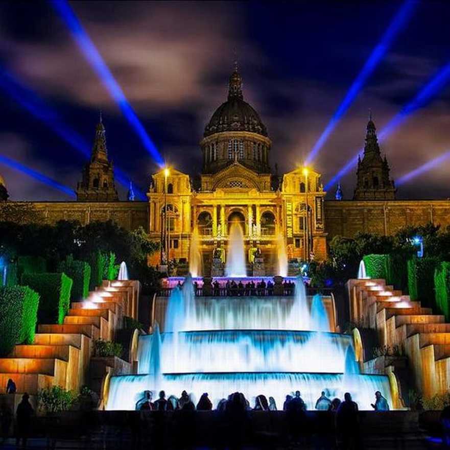 The Nicest Pictures Montju c At Night Barcelona the-nicest-pictures-montju-c-at-night-barcelona