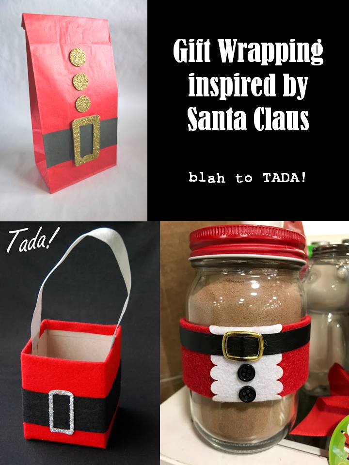 blah to TADA!: Santa-inspired Gift Wrapping