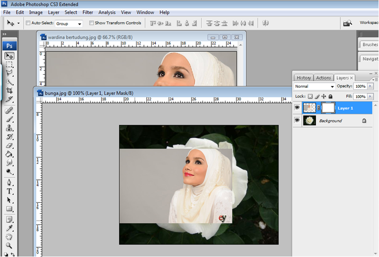 SeniVisual Digital: Teknik Masking