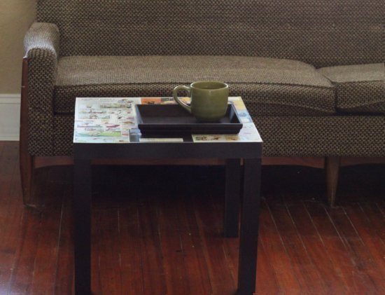 Thrifted Table DIY: Comic Book Decoupage Coffee Table