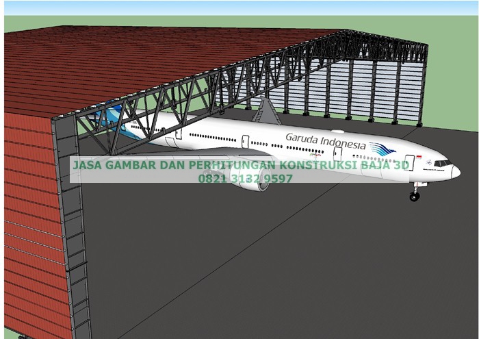 KONSTRUKSI BAJA HANGGAR PESAWAT ~ GAMBAR KONSTRUKSI BAJA