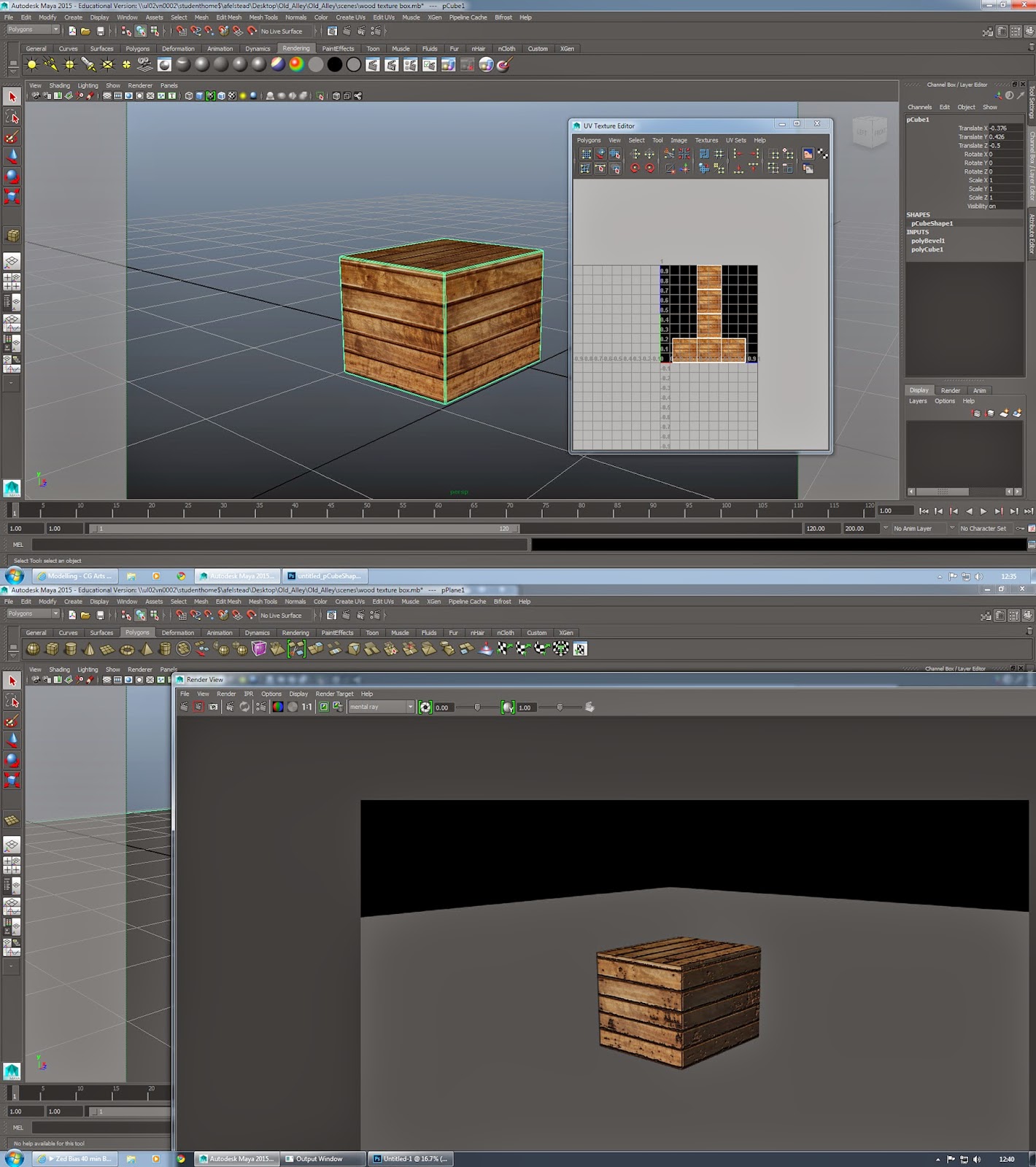 Adam Felstead: Learning how to apply textures on maya