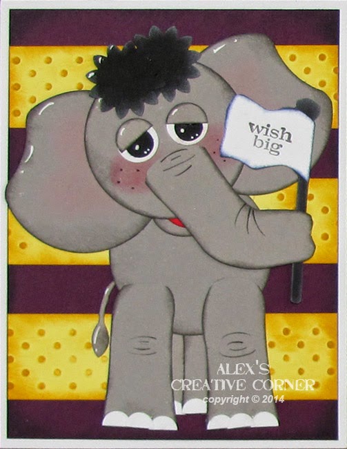 Alex's Creative Corner: Wish Big Elephant Card