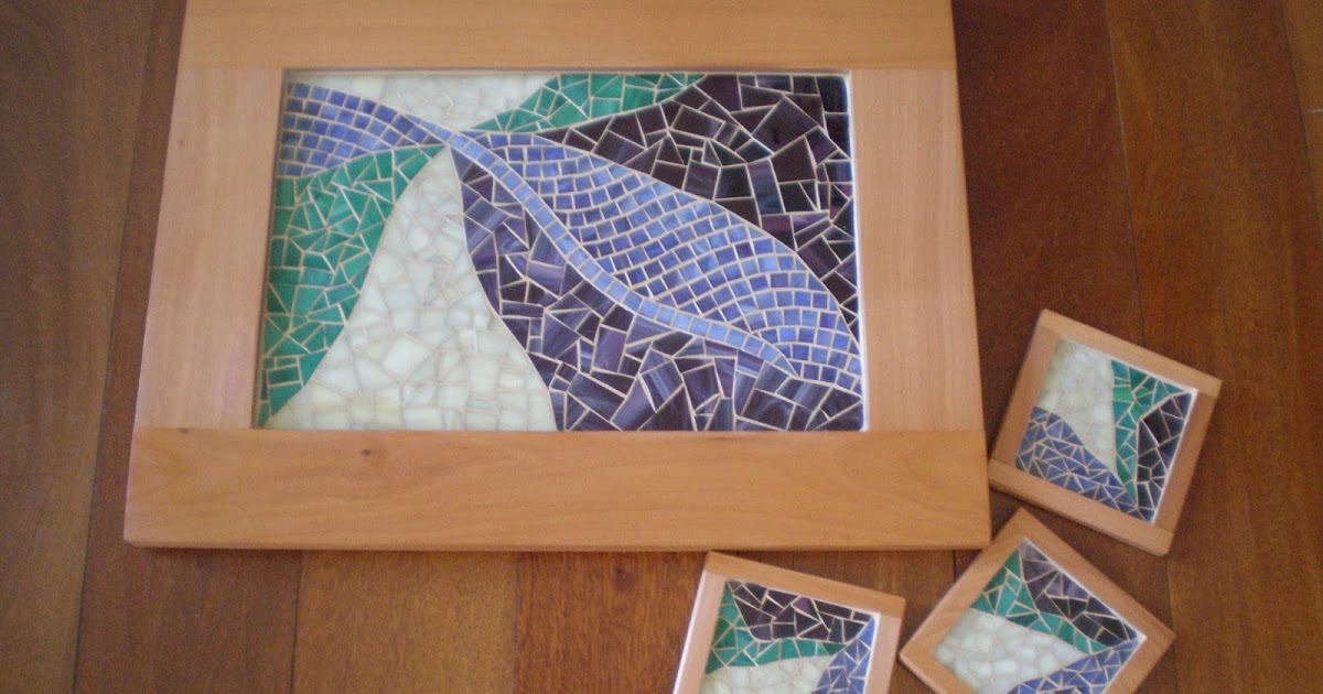 Barbara Neilson Mosaicos: Vitromosaico Bandeja - Stained Glass Mosaic.