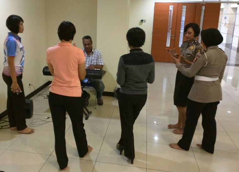 Anggota Polwan Siapkan Performance Voice Untuk Perayaan HUT Lalulintas ...