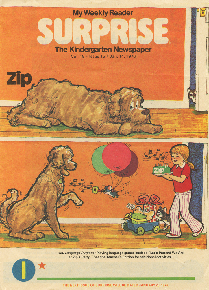 Neato Coolville: ZIP THE DOG FROM MY WEEKLY READER SURPRISE