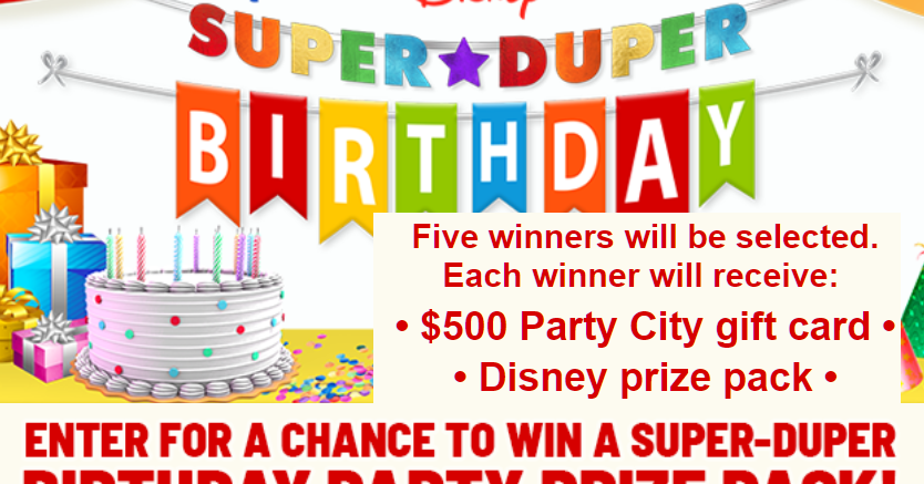 Disney Super Birthday Prize Pack Giveaway - 5 Winners Win a $500 Party ...