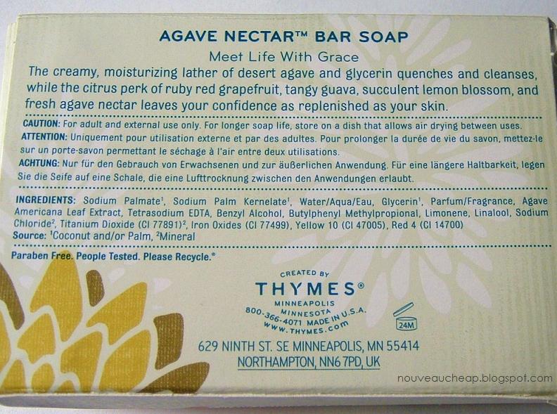 Indulge without breaking the bank: Thymes Agave Nectar Bar Soap | Nouveau Cheap