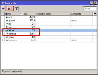 Mikrotik Tutorial: Disable ssh and telnet on mikrotik