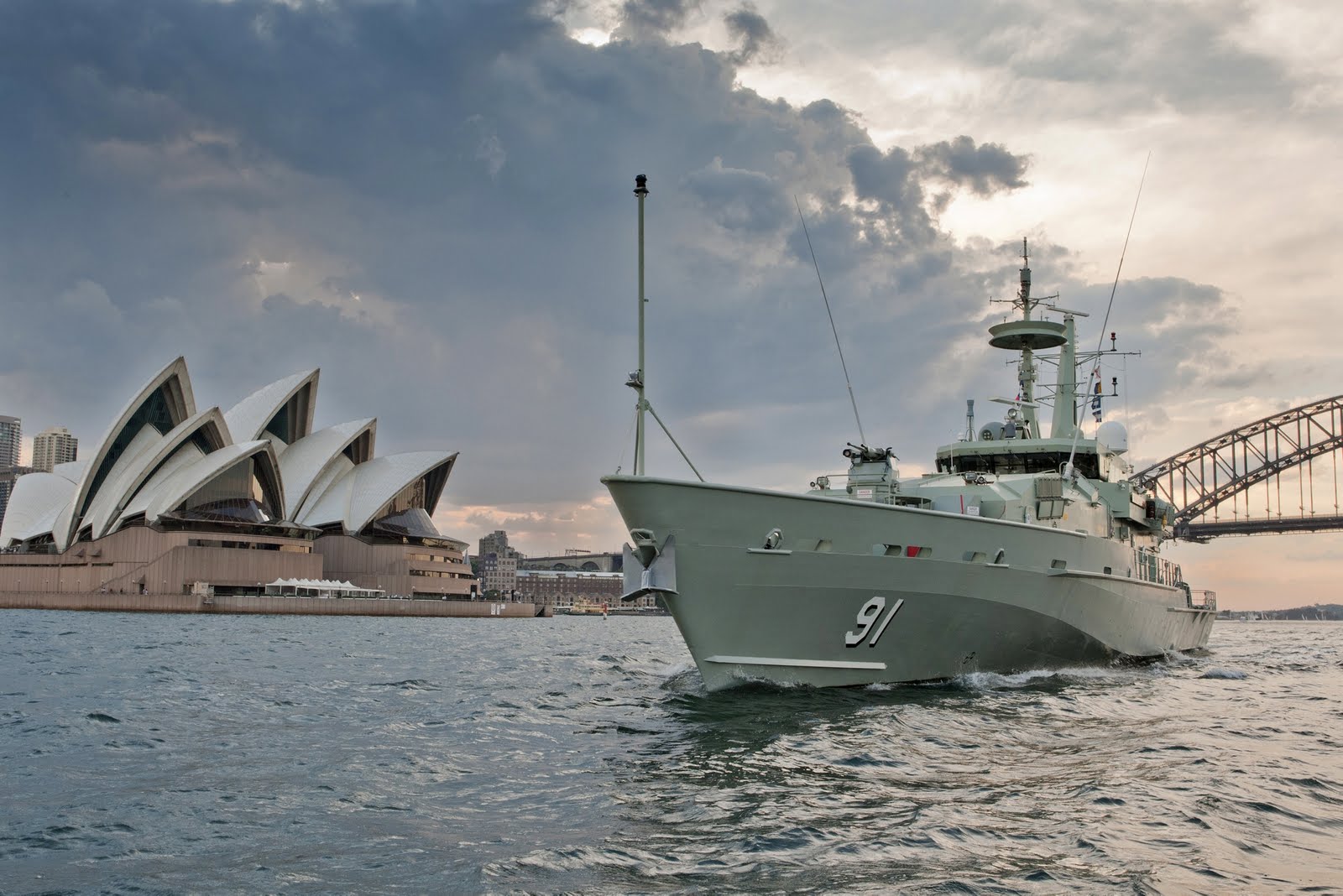 Australian Patrol Boat HMAS Bundaberg in happier times. Two days ago ...