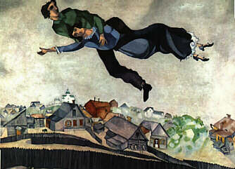 Chagall Lovers Flying