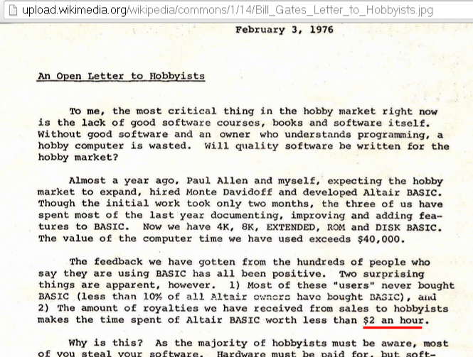thansi - letters billgates: On 3-feb-1976 letter, Bill Gates wrote ...