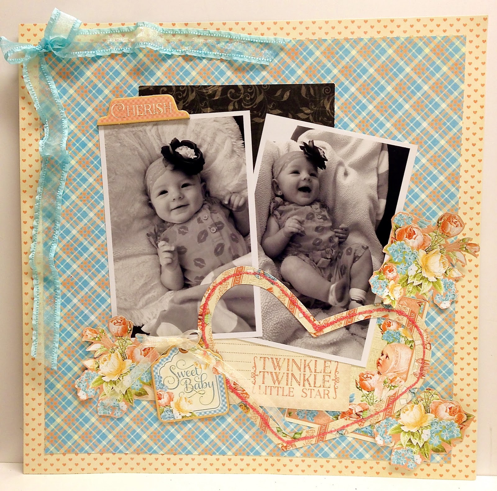 FotoBella: Precious Baby Layout with Graphic 45 Precious Memories ...