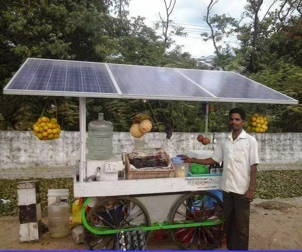 Mechanical Engineering: Solar powered Fruit Juice Vendor