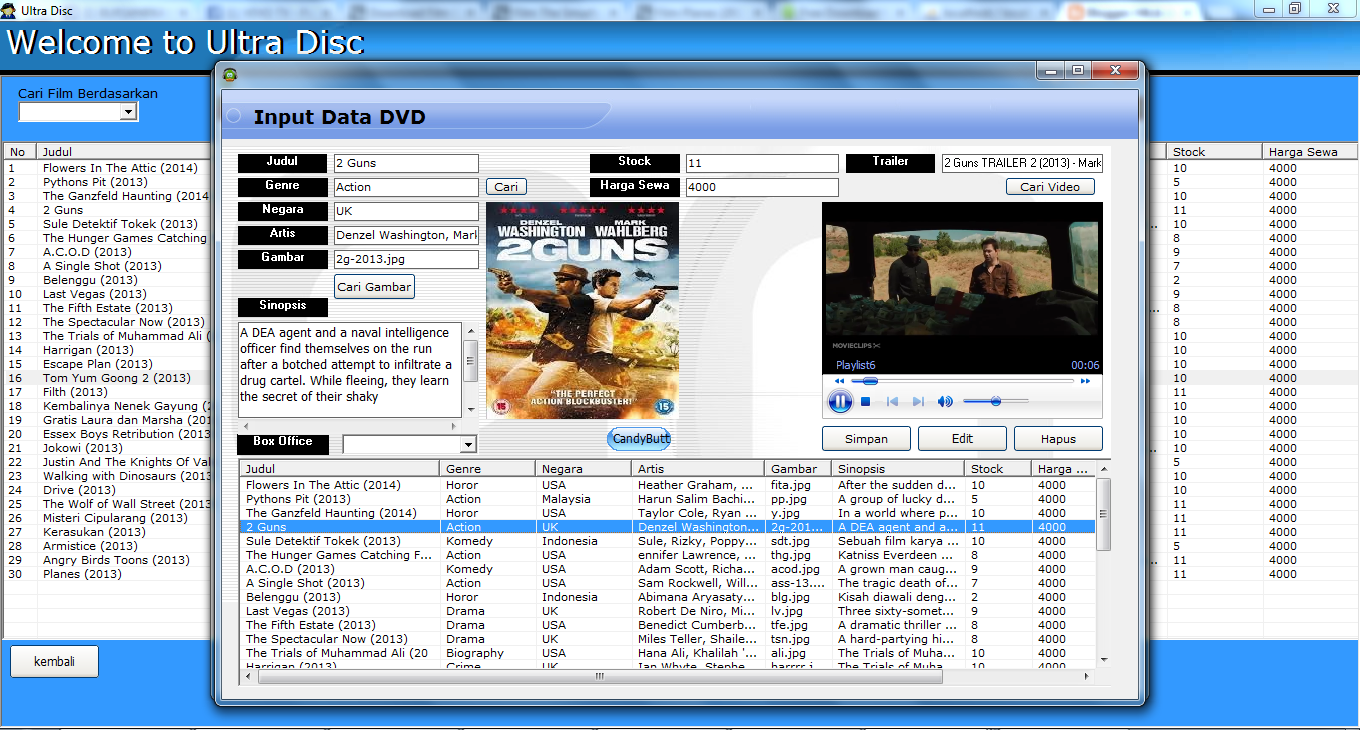 APlikasi Client-Server Rental VCD Menggunakan Visual Basic | H4ck-ing