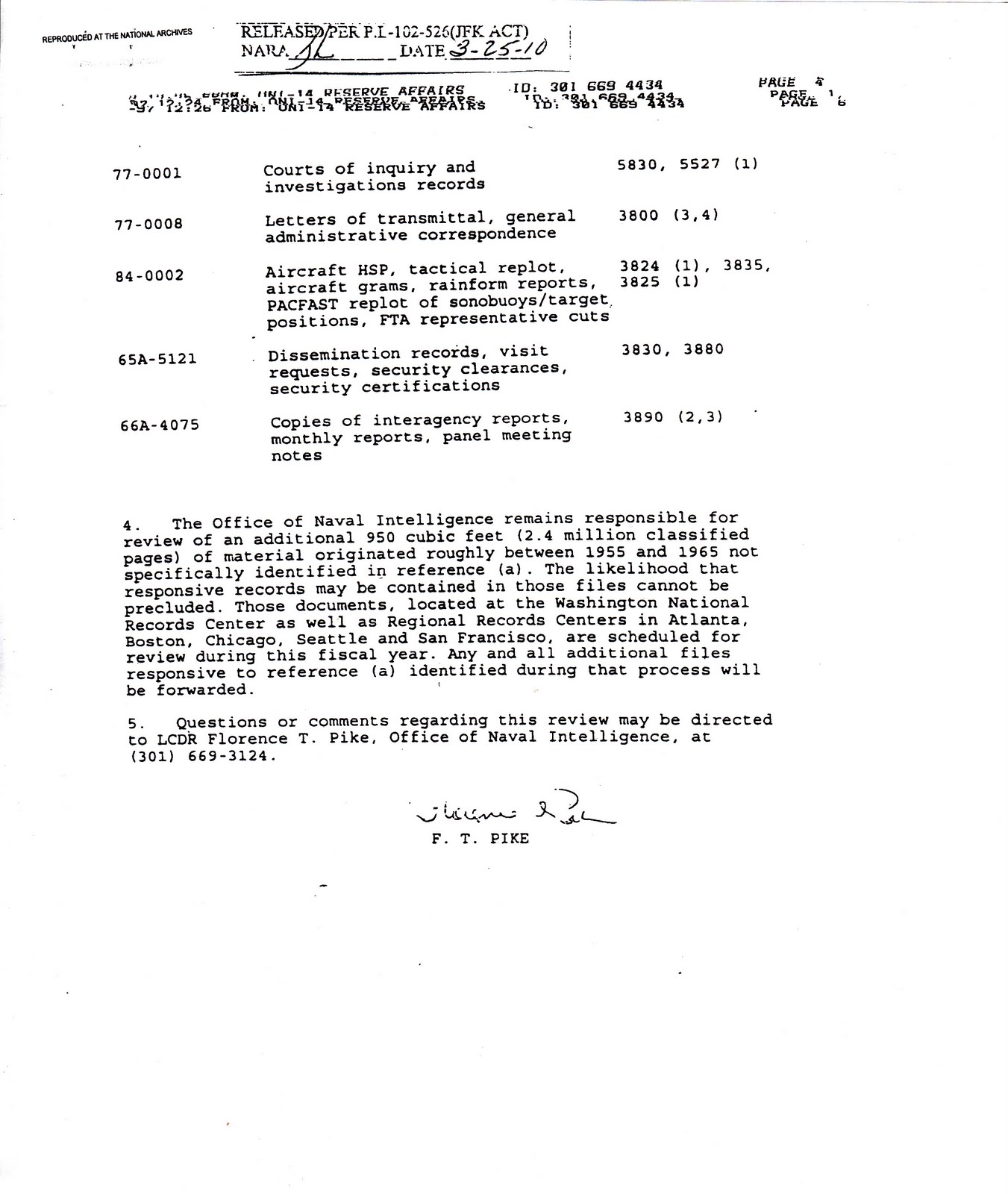 JFKcountercoup: ONI Navy & Military Record Groups