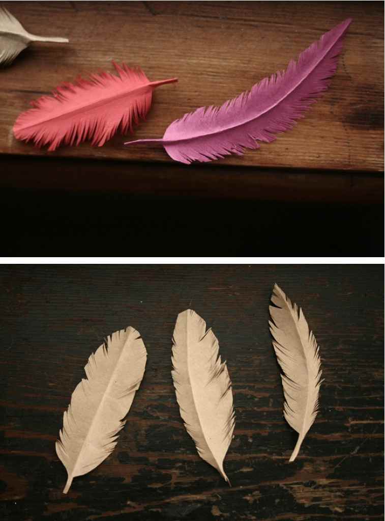 arrowandheart: DIY Paper Feathers