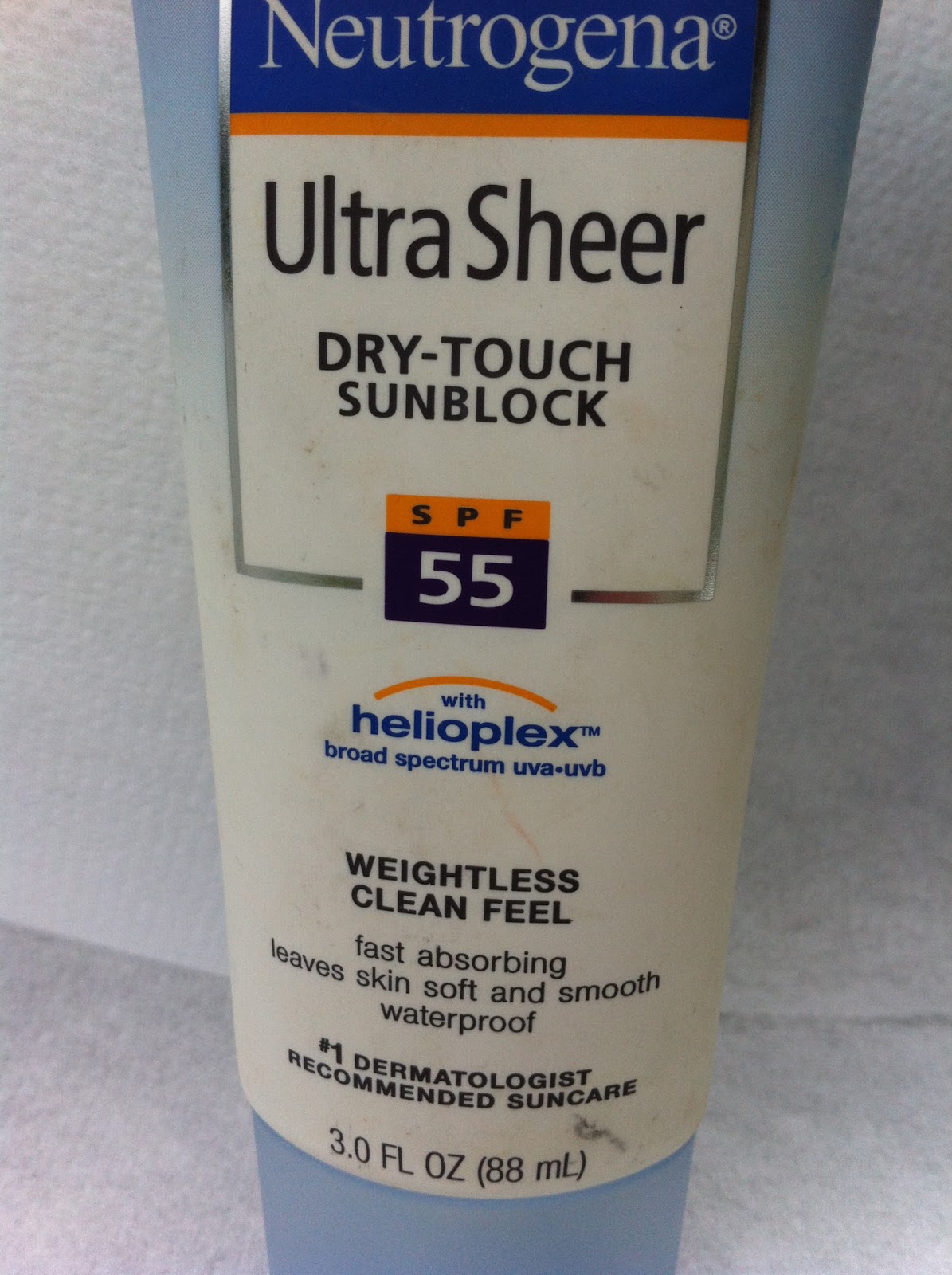 California In Blush: Neutrogena Ultra Sheer SPF 55 Sunblock with Helioplex