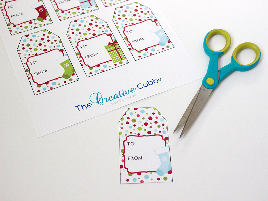 The Creative Cubby: Free Printable Polka Dot Christmas Gift Tags