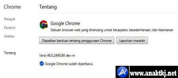 Cara Memperbarui / Update Google Chrome Terbaru - Anak Tkj Berbagi Tips Komputer