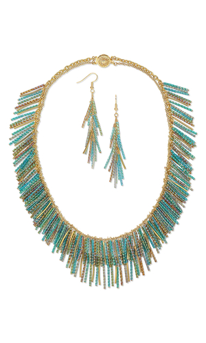 3 Long Bugle Bead Statement Necklace Tutorials / The Beading Gem