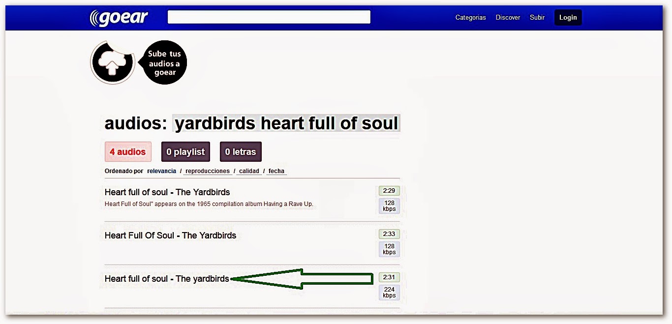 El baúl de Pepe: Poner música en tu blog con Goear