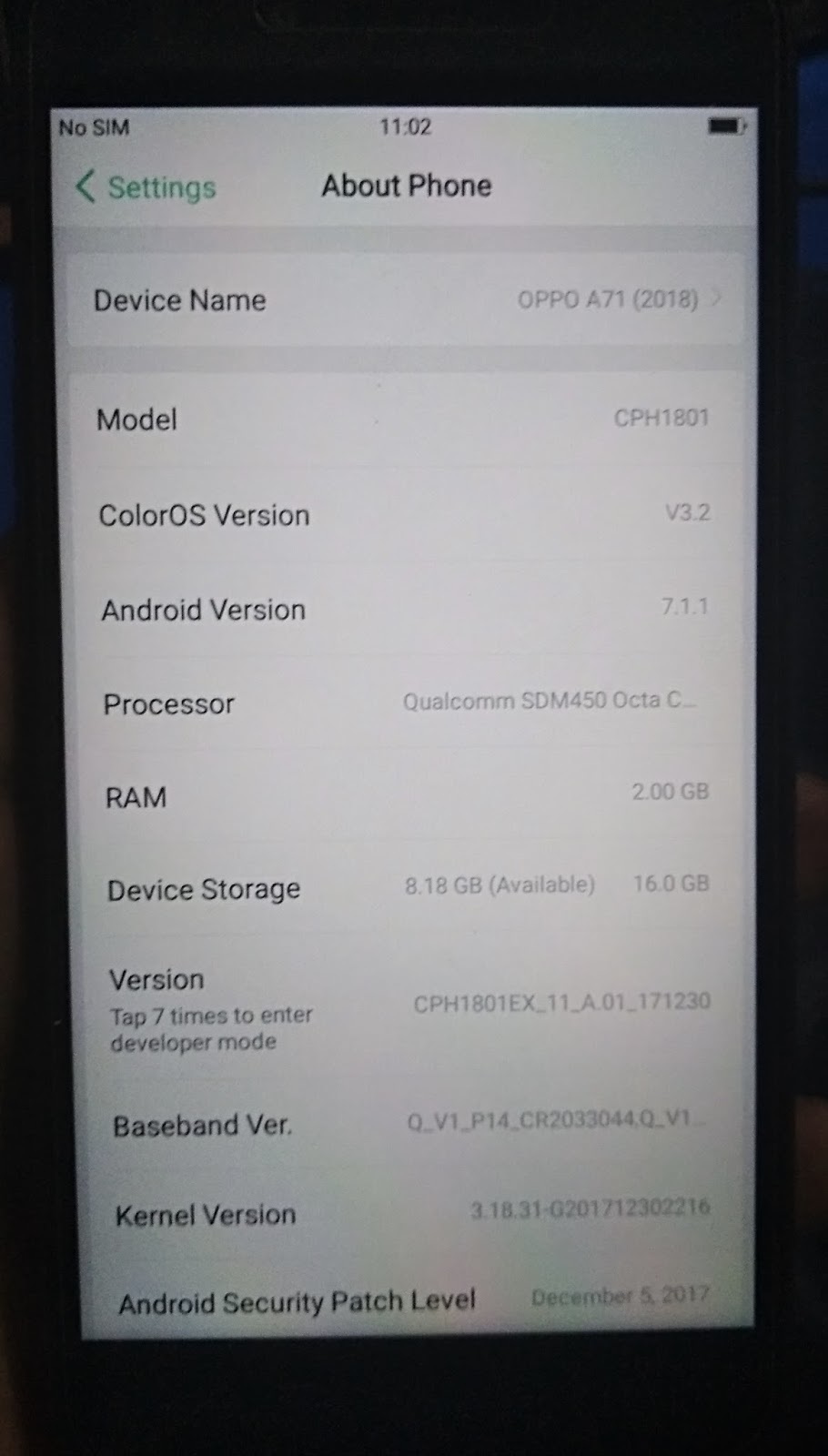 OPPO CPH1801 A71 QUALCOMM PATTERN LOCK DONE FIRMWARE FLASH FILE 100% ...