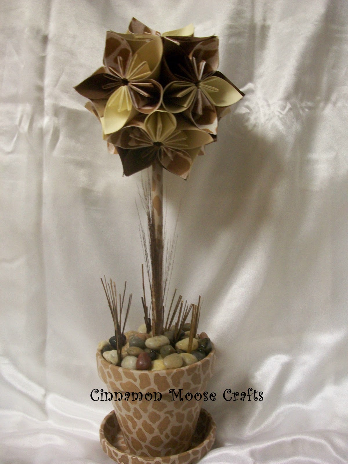 Cinnamon Moose Crafts Safari Topiary Review & Flowerball/Plant Pick ...