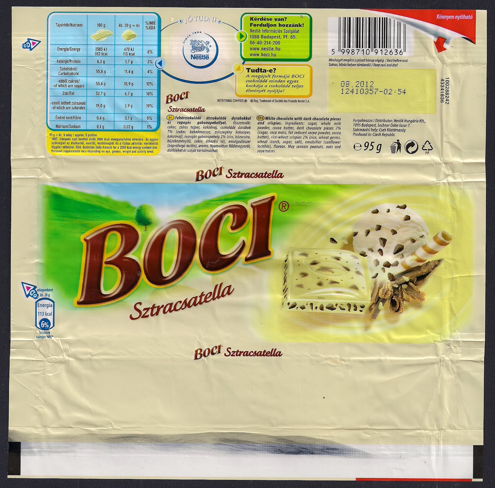 Nestlé Chocolate Wrappers!: Boci White
