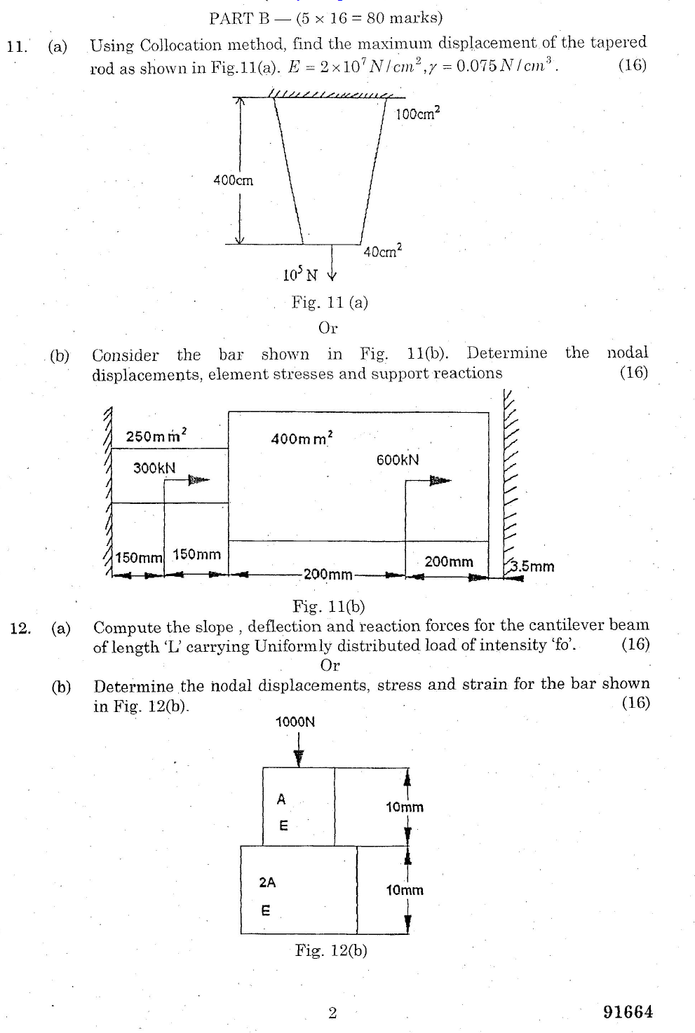 B.E Mechanical November December 2014 Question Paper for ME2353 Finite Element Analysis ...