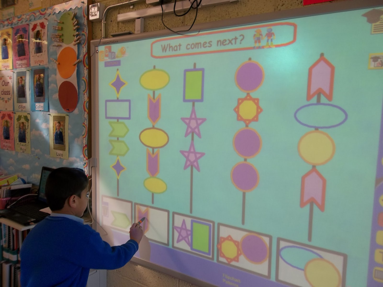 Maths Page: Pattern work in Senior infants